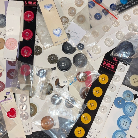 Vintage | Accessories | Vintage Buttons Variety Lot New On Cards ...
